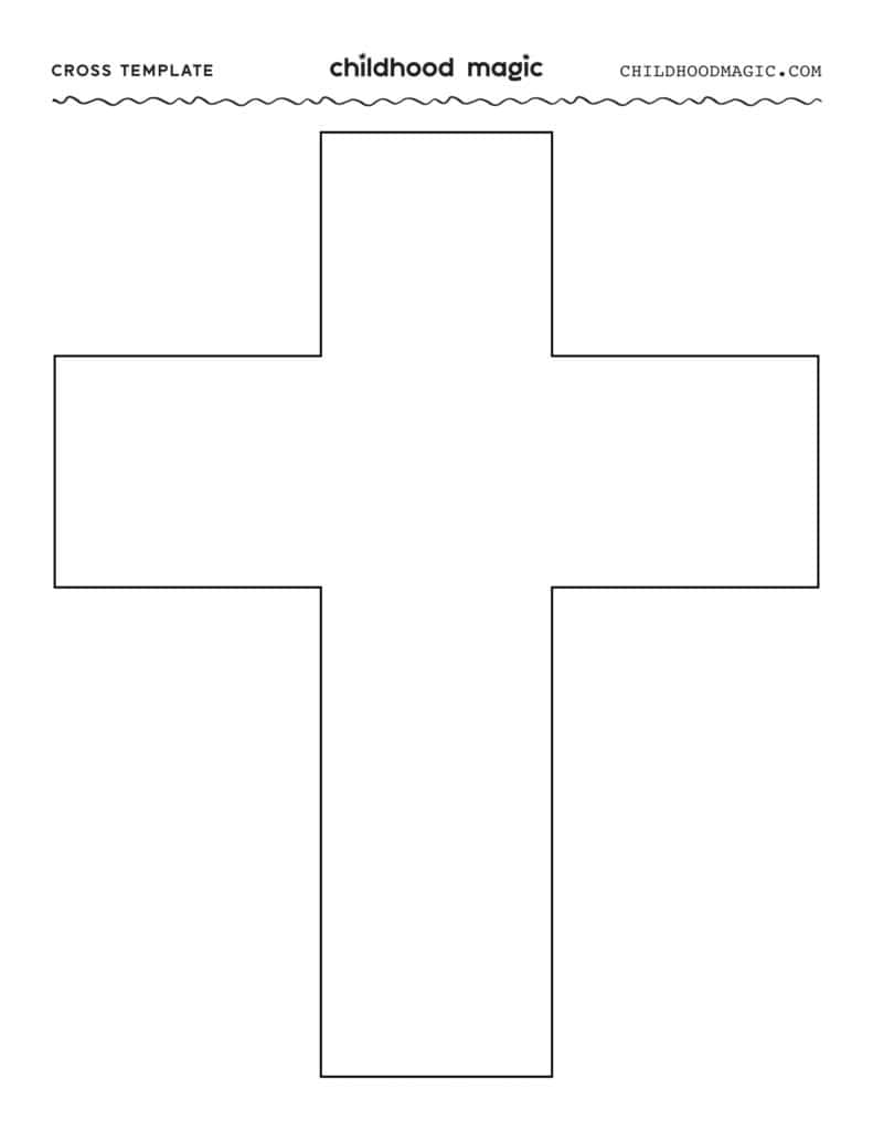 Cross Template- Free Printable - Childhood Magic
