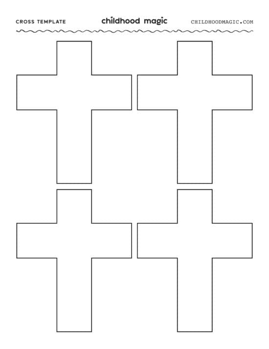 Cross Template- Free Printable - Childhood Magic