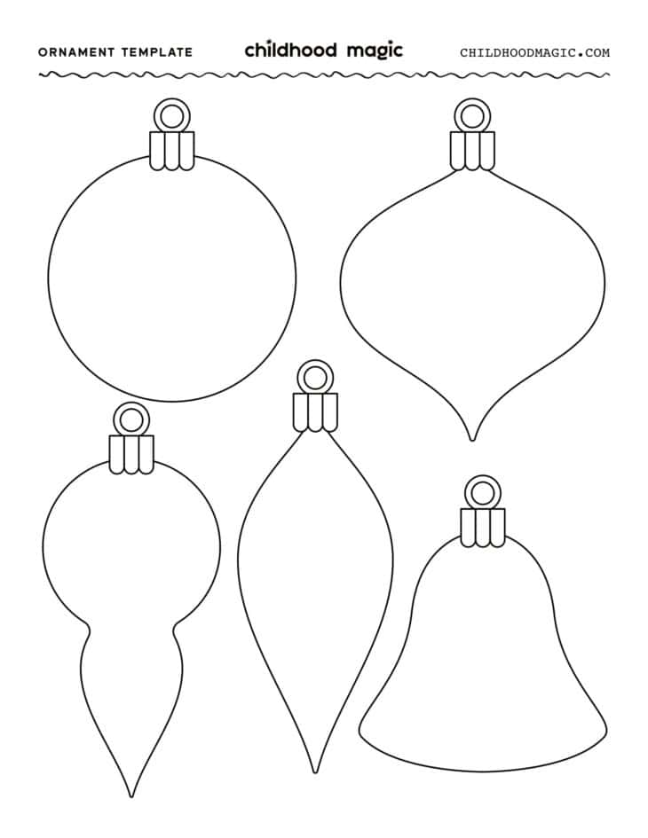Christmas Ornament Template- Free Printable - Childhood Magic
