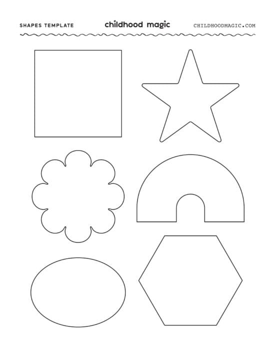 Shape Outlines- Free Printable Templates - Childhood Magic