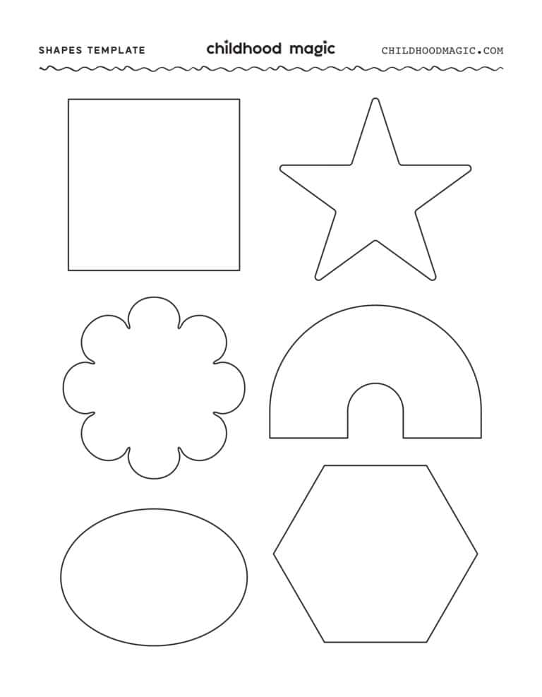 Shape Outlines- Free Printable Templates - Childhood Magic