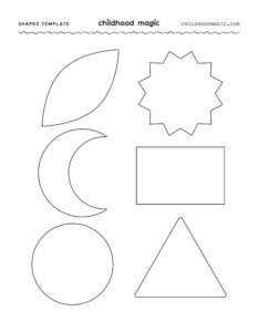 Shape Outlines- Free Printable Templates - Childhood Magic