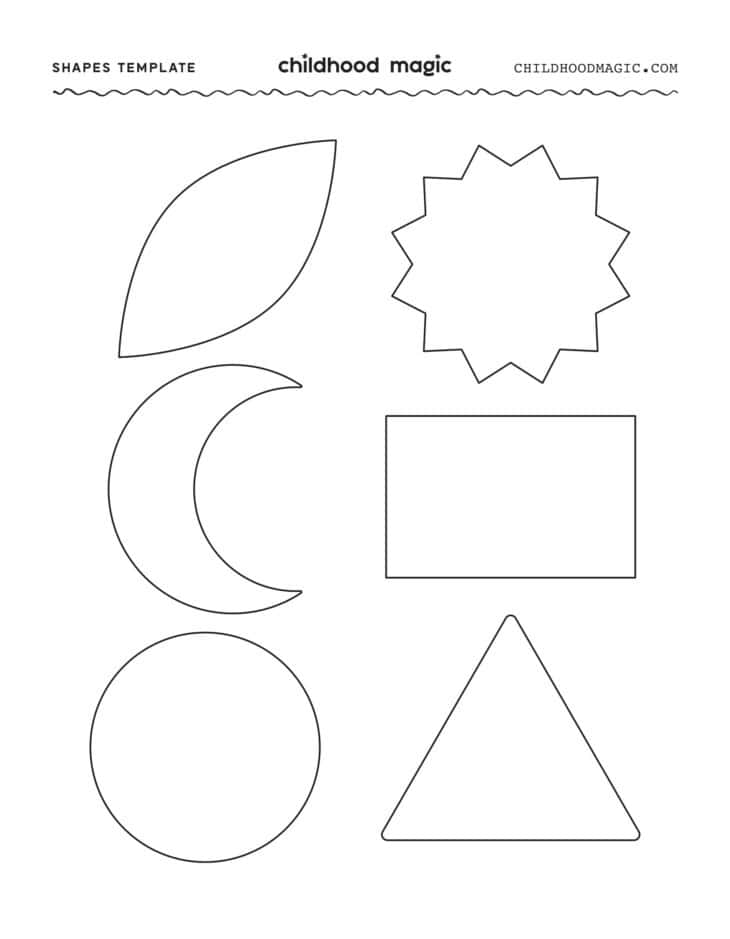 Shape Outlines- Free Printable Templates - Childhood Magic