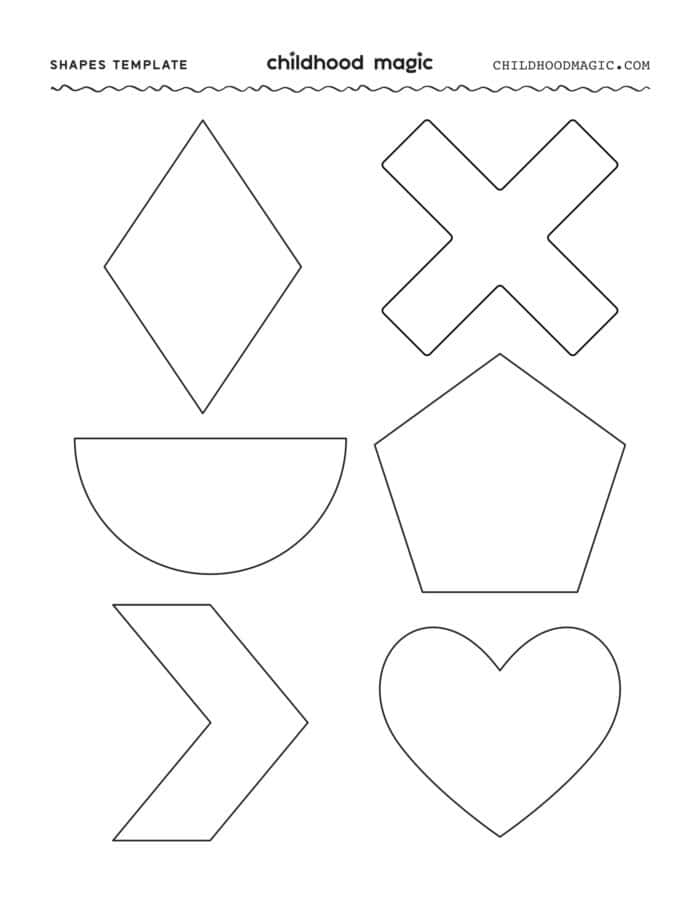 Shape Outlines- Free Printable Templates - Childhood Magic