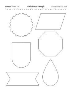 Shape Outlines- Free Printable Templates - Childhood Magic
