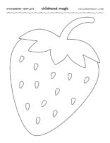 Strawberry Printable- Free Template - Childhood Magic
