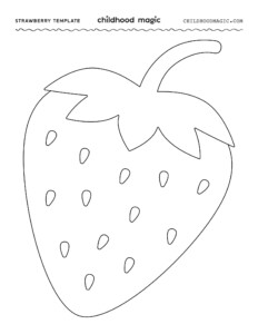 Strawberry Printable- Free Template - Childhood Magic