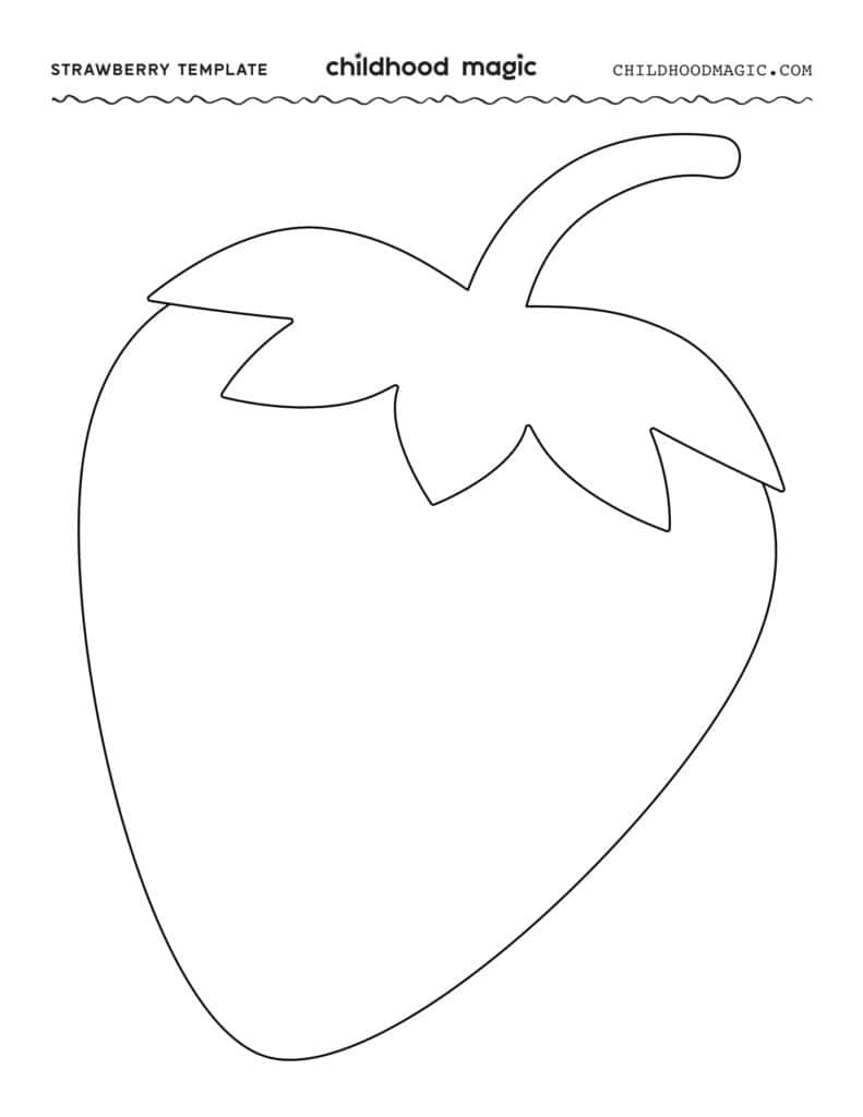 Strawberry Printable- Free Template - Childhood Magic