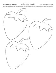 Strawberry Printable- Free Template - Childhood Magic