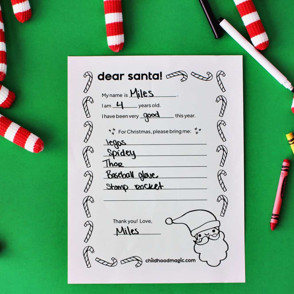 Santa Letter Template- Free Printable - Childhood Magic