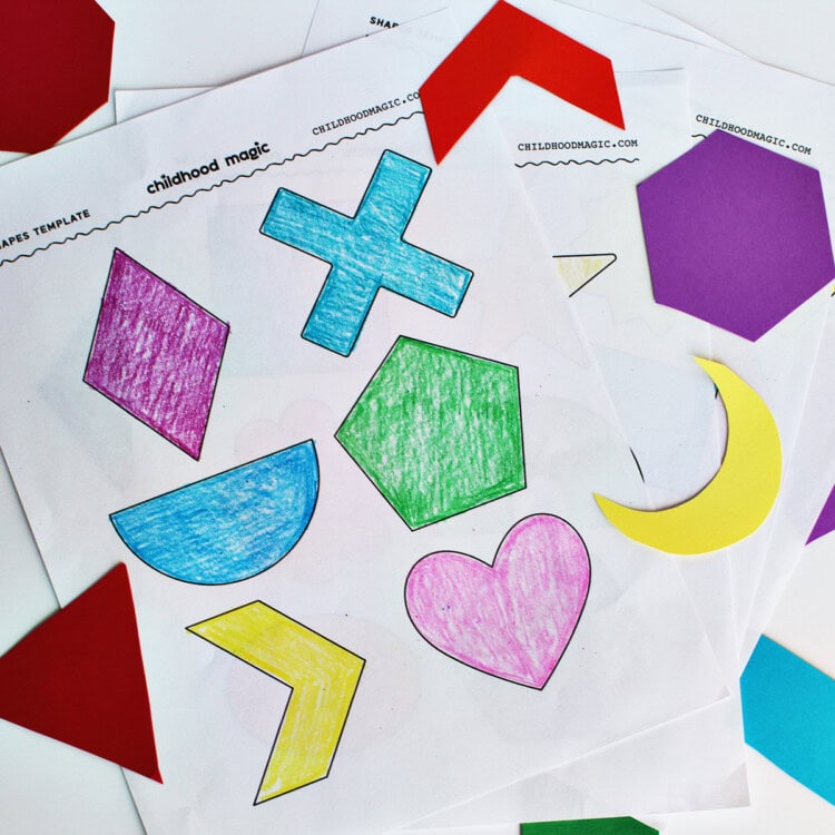 Shape Outlines- Free Printable Templates - Childhood Magic
