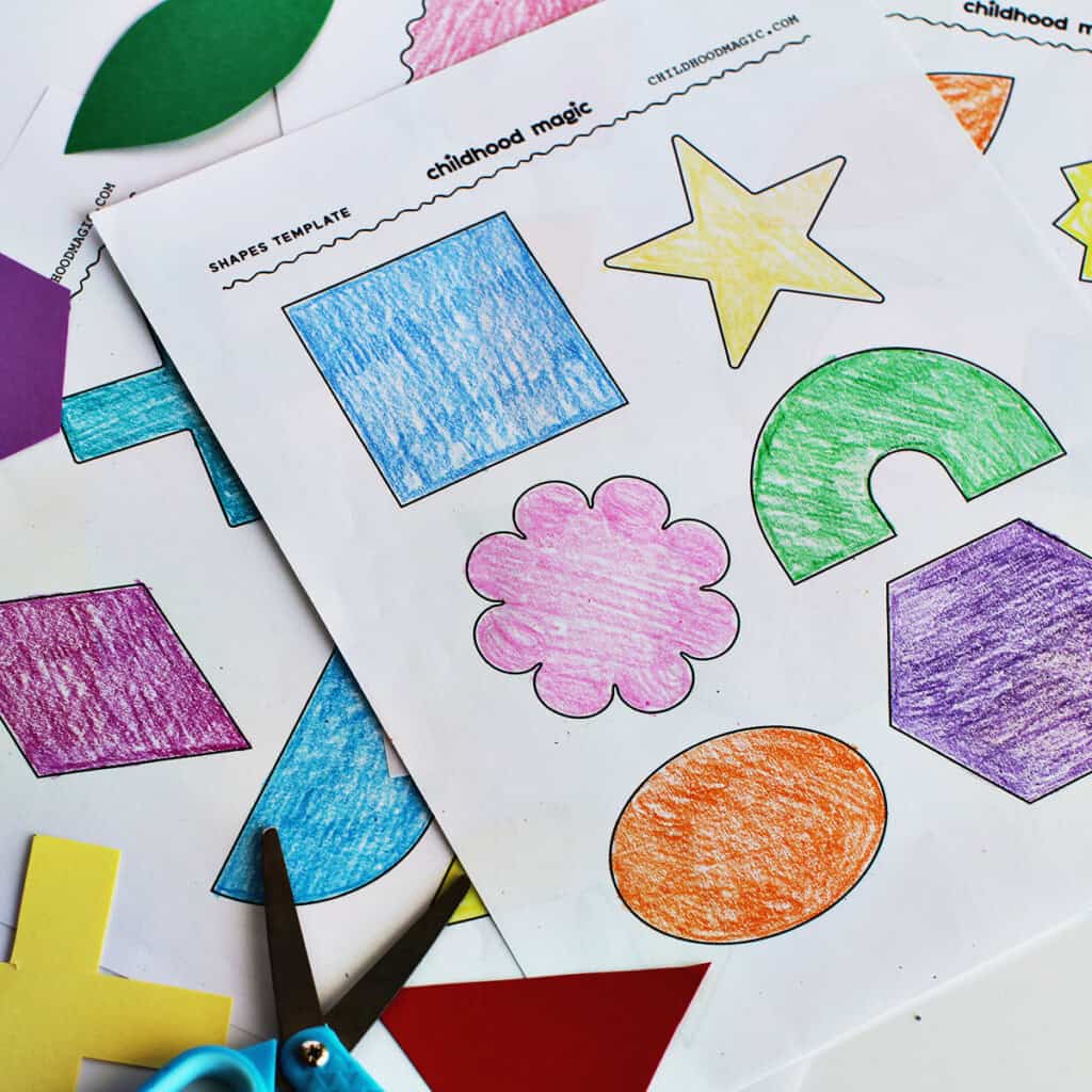 Shape Outlines- Free Printable Templates - Childhood Magic