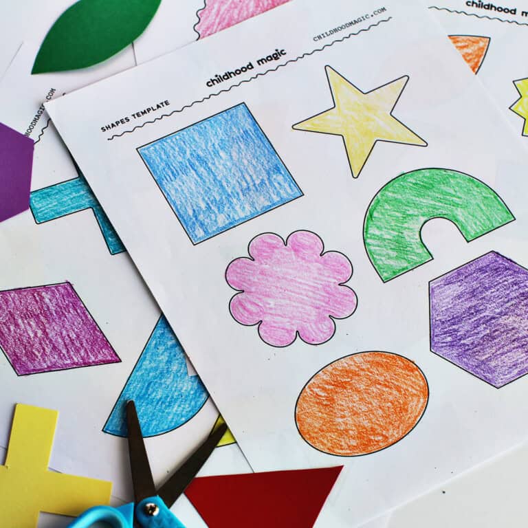 Shape Outlines- Free Printable Templates - Childhood Magic