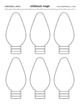 Christmas Light Template- Free Printable Outline - Childhood Magic