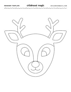 Reindeer Template- Free Printable - Childhood Magic