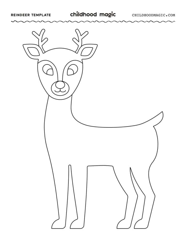 Reindeer Template- Free Printable - Childhood Magic