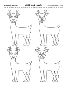 Reindeer Template- Free Printable - Childhood Magic