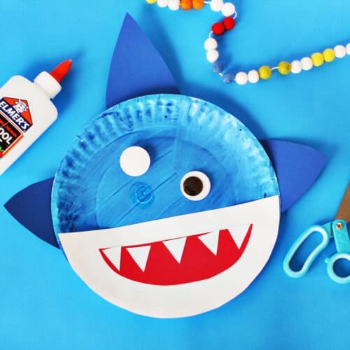 Paper Plate Shark Craft - Childhood Magic
