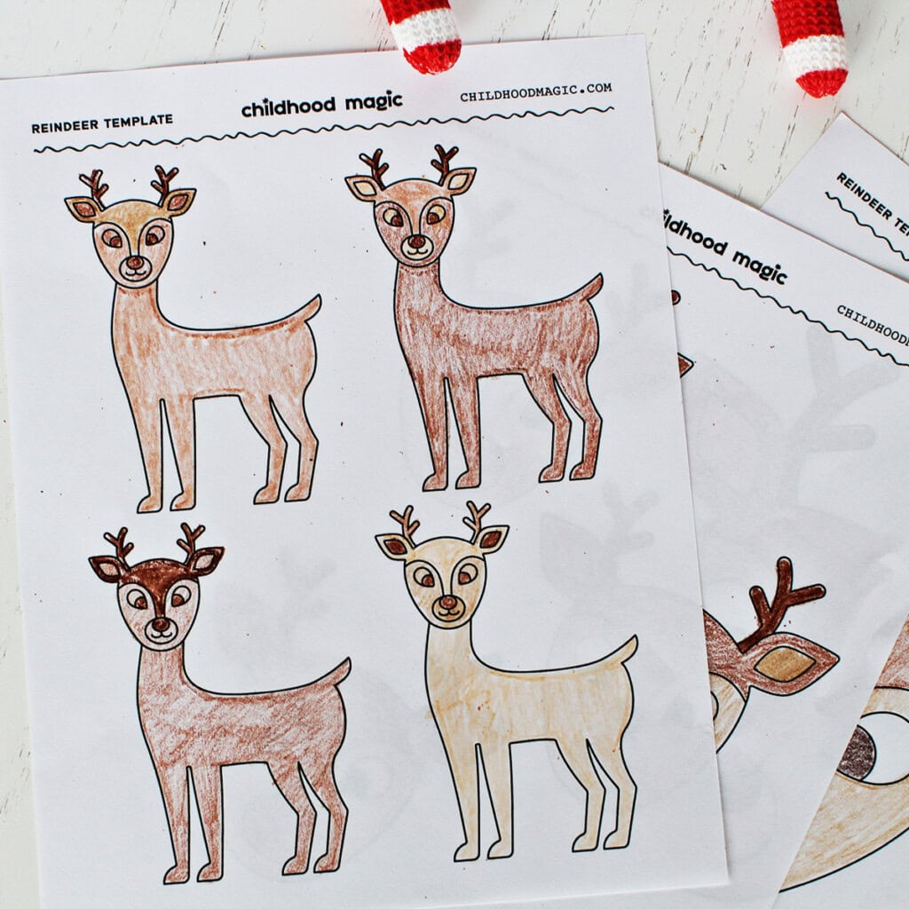 Reindeer Template- Free Printable - Childhood Magic