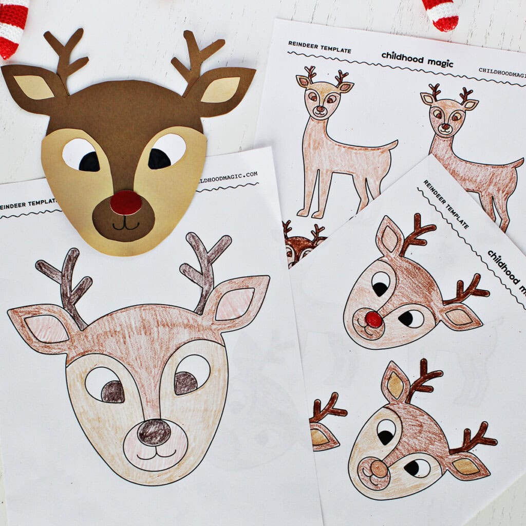Reindeer Template- Free Printable - Childhood Magic