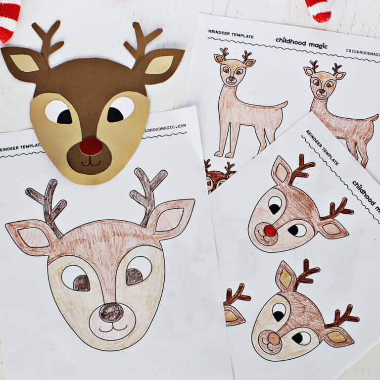 Reindeer Template- Free Printable - Childhood Magic
