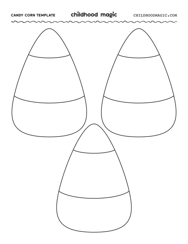 Candy Corn Template- Free Printable - Childhood Magic