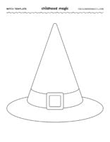 Witch Template- Free Printable Witch, Hat and Cauldron - Childhood Magic