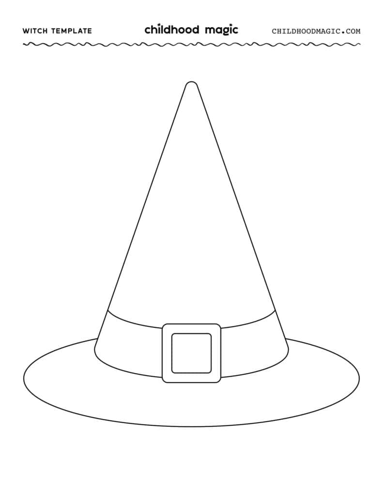 Witch Template- Free Printable Witch, Hat and Cauldron - Childhood Magic