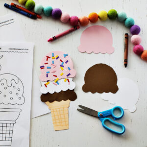 Ice Cream Template- Free Printable Outline - Childhood Magic