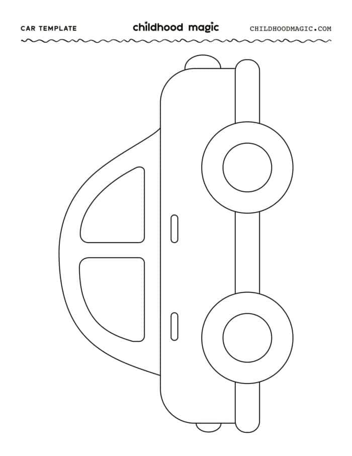 Car Template- Free Printable - Childhood Magic