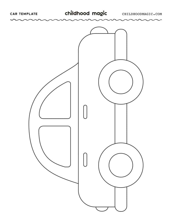 Car Template- Free Printable - Childhood Magic