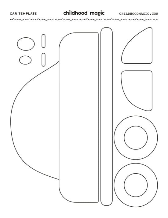 Car Template- Free Printable - Childhood Magic