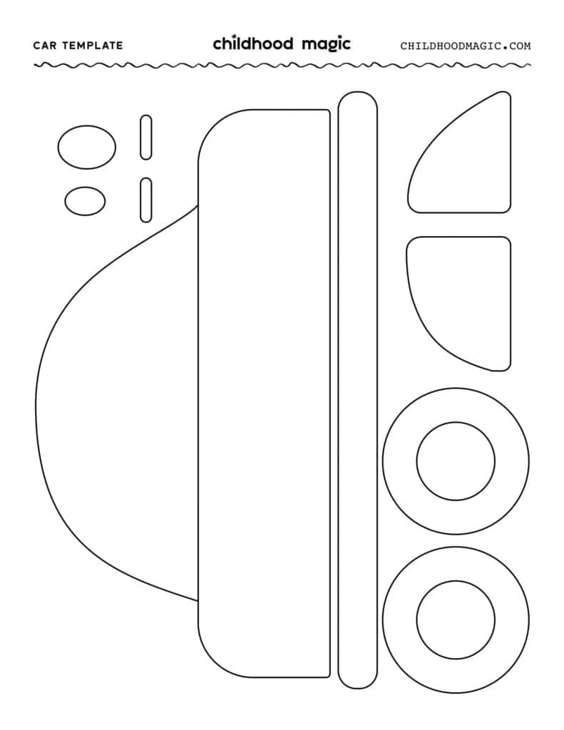 Car Template- Free Printable - Childhood Magic