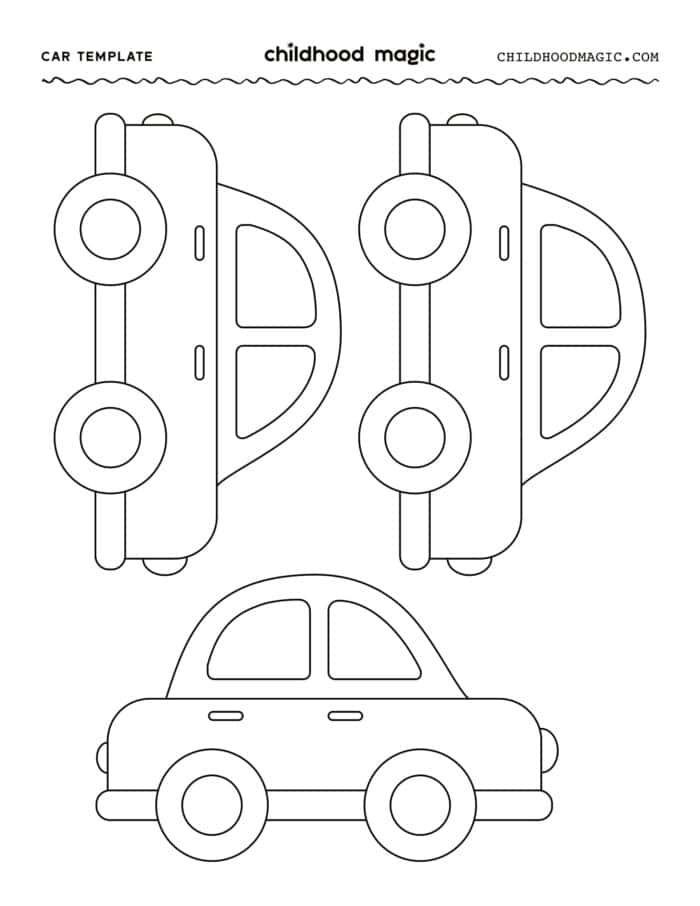Car Template- Free Printable - Childhood Magic