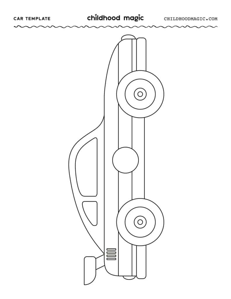 Car Template- Free Printable - Childhood Magic