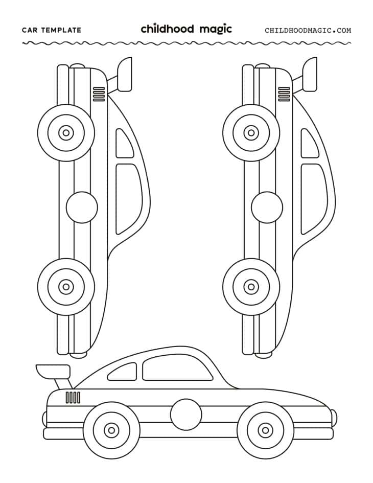 Car Template- Free Printable - Childhood Magic