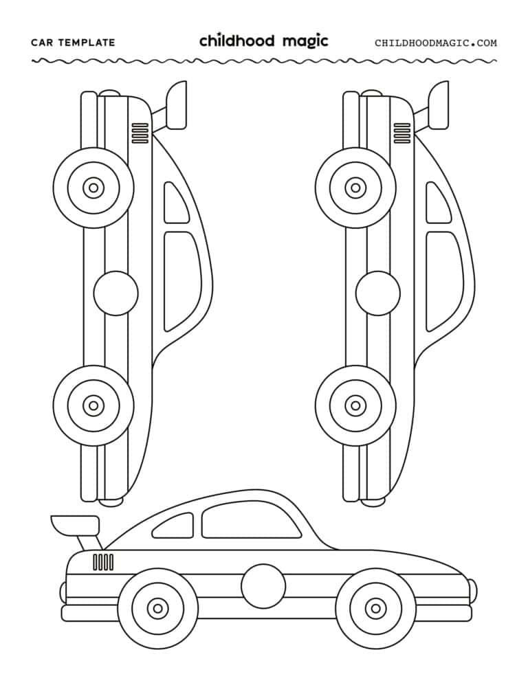 Car Template- Free Printable - Childhood Magic