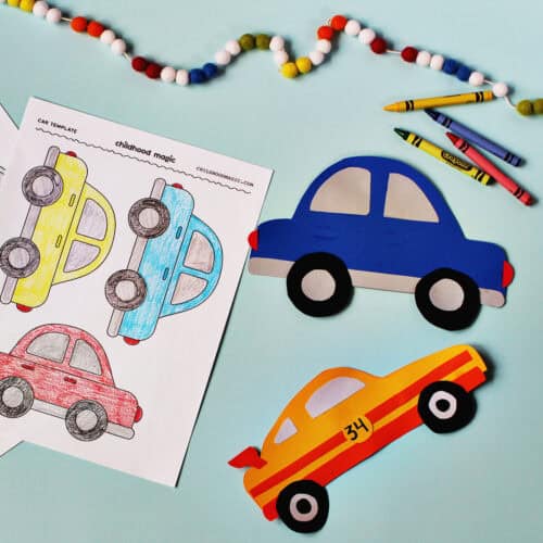 Car Template- Free Printable - Childhood Magic