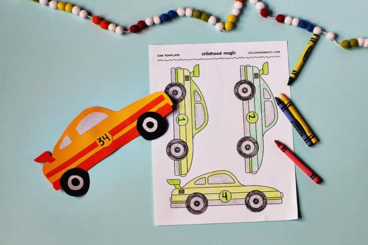 Car Template- Free Printable - Childhood Magic