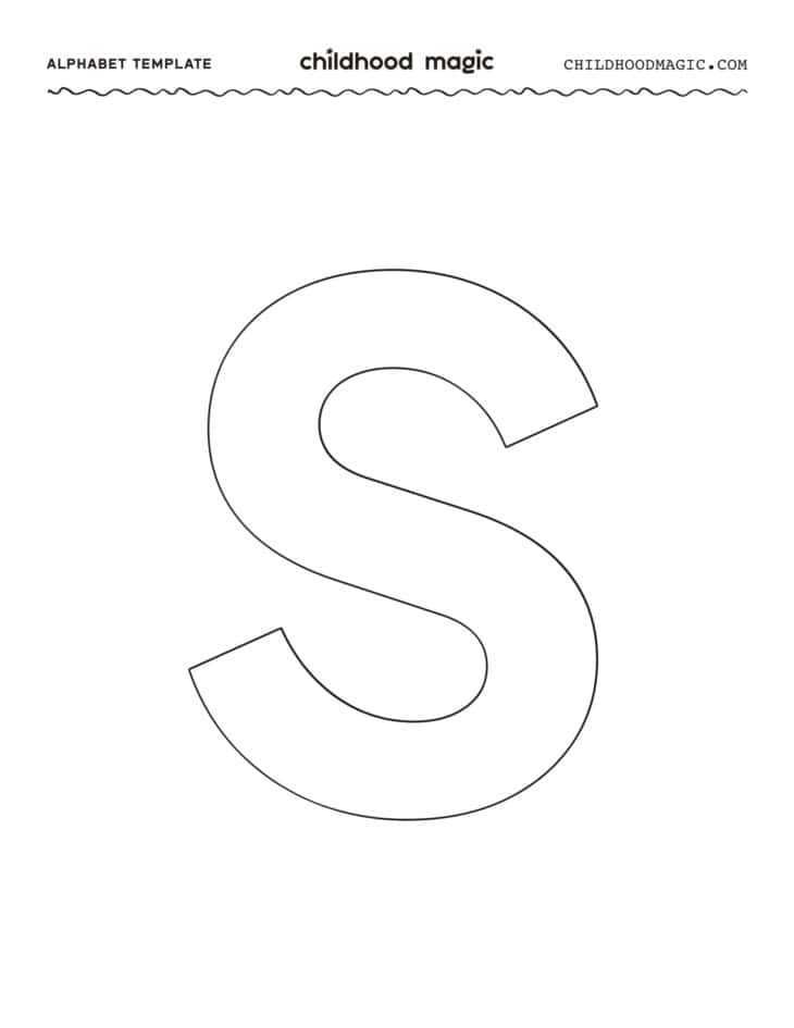 S is for Snake- Printable Letter S Craft - Childhood Magic