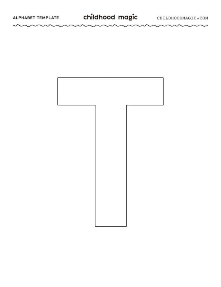 T is for Tiger Craft with a Free Printable Template - Childhood Magic