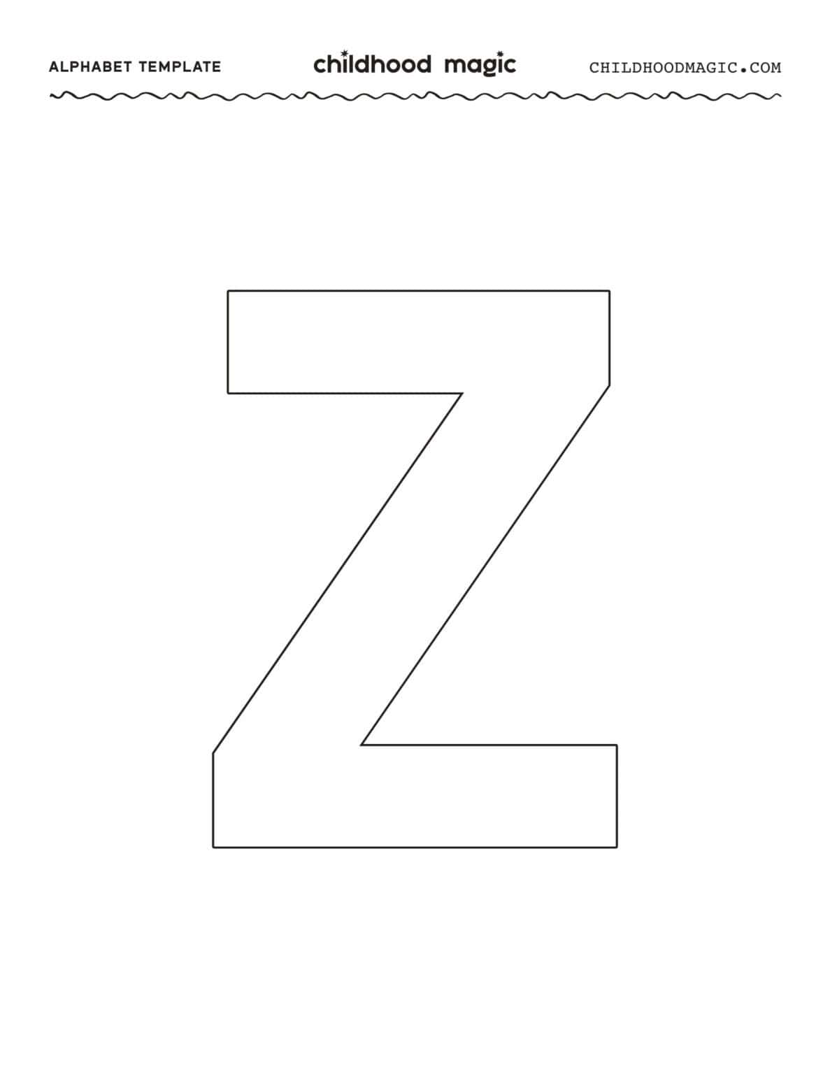 Z is for Zebra Craft with Free Printable Template - Childhood Magic