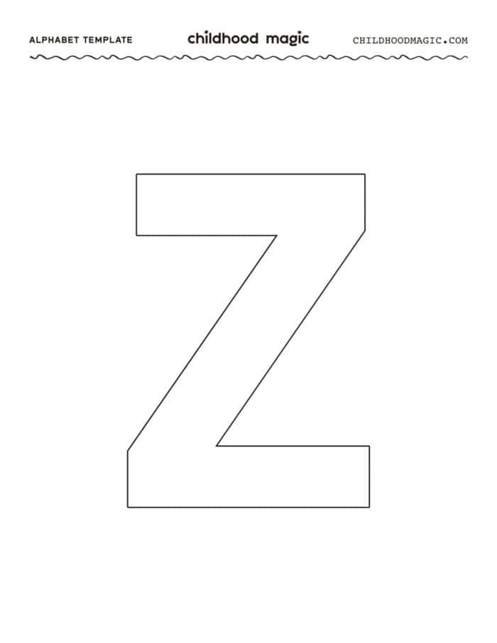 Z is for Zebra Craft with Free Printable Template - Childhood Magic