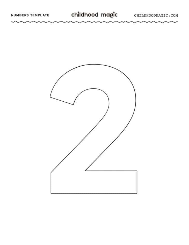 Printable Numbers 0-9: Free Number Outlines for Kids - Childhood Magic