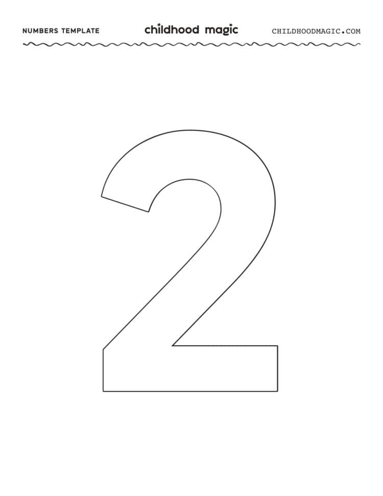 Printable Numbers 0-9: Free Number Outlines for Kids - Childhood Magic