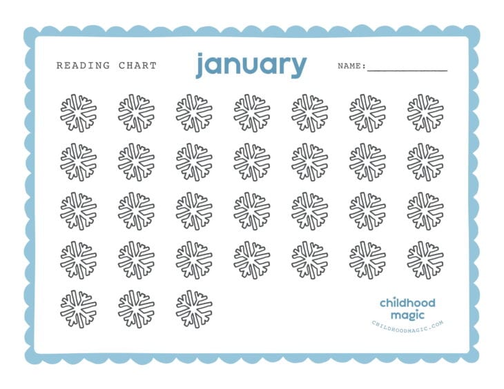 Free Printable Monthly Reading Charts and How to Use Them! - Childhood ...