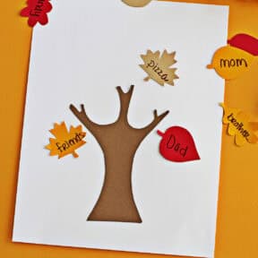 Thankful Tree Craft for Kids (Free Printable Leaves and Tree ...