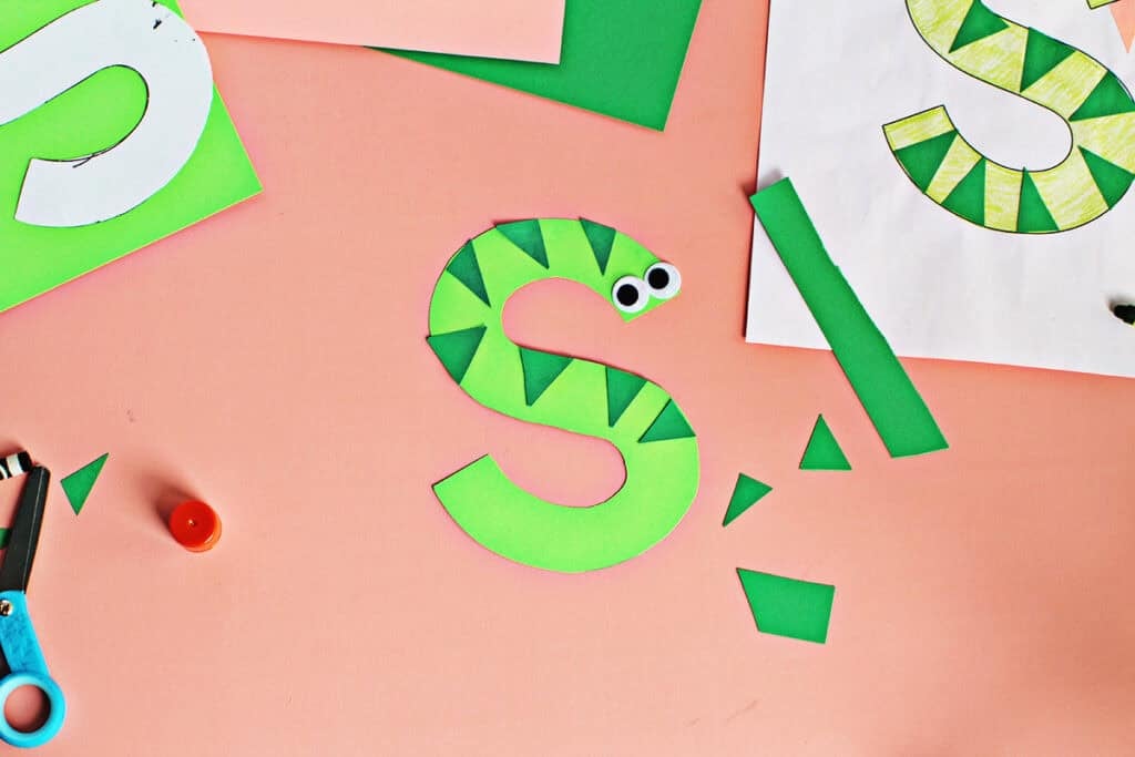 S is for Snake- Printable Letter S Craft - Childhood Magic
