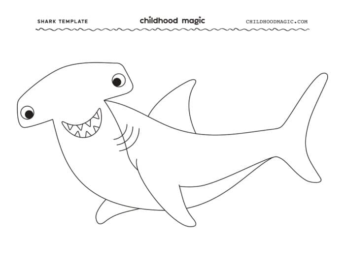 Shark Template- Free Printable for Kids - Childhood Magic