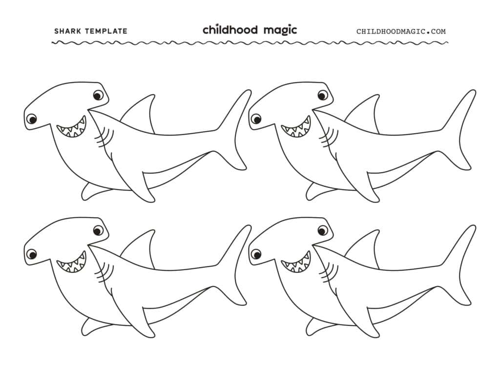Shark Template- Free Printable for Kids - Childhood Magic